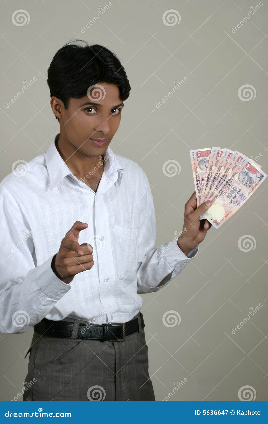 Successful Indian with Indian Currency Stock Image - Image of ...