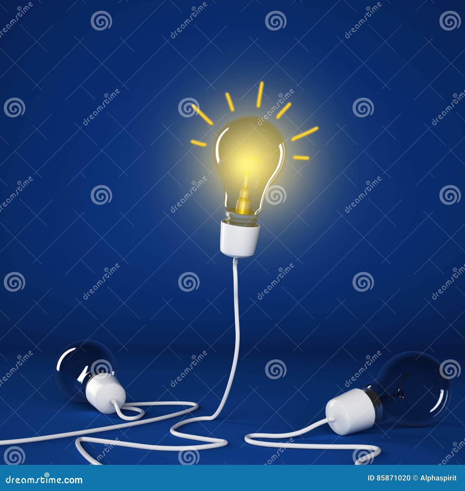 Successful and Intelligent Idea 3D Rendering Stock Illustration ...