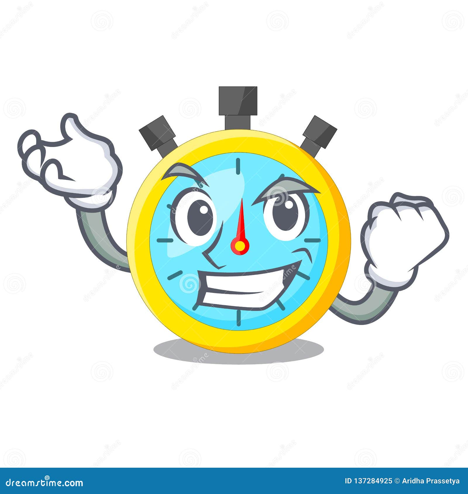 Successful Isolated Stopwatch with in the Character Stock Vector ...