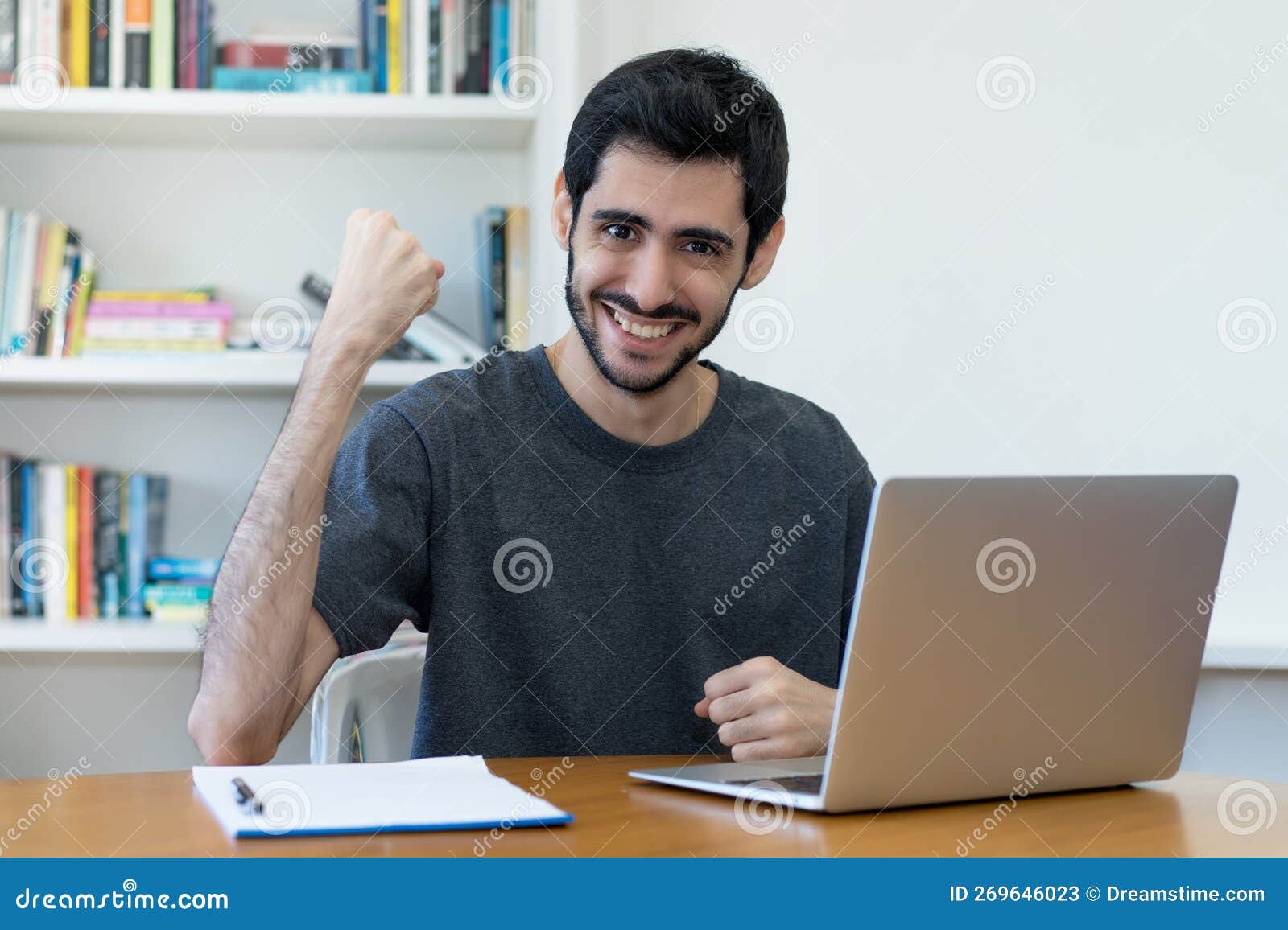 Successful Israeli it Specialist at Work at Computer Stock Image ...
