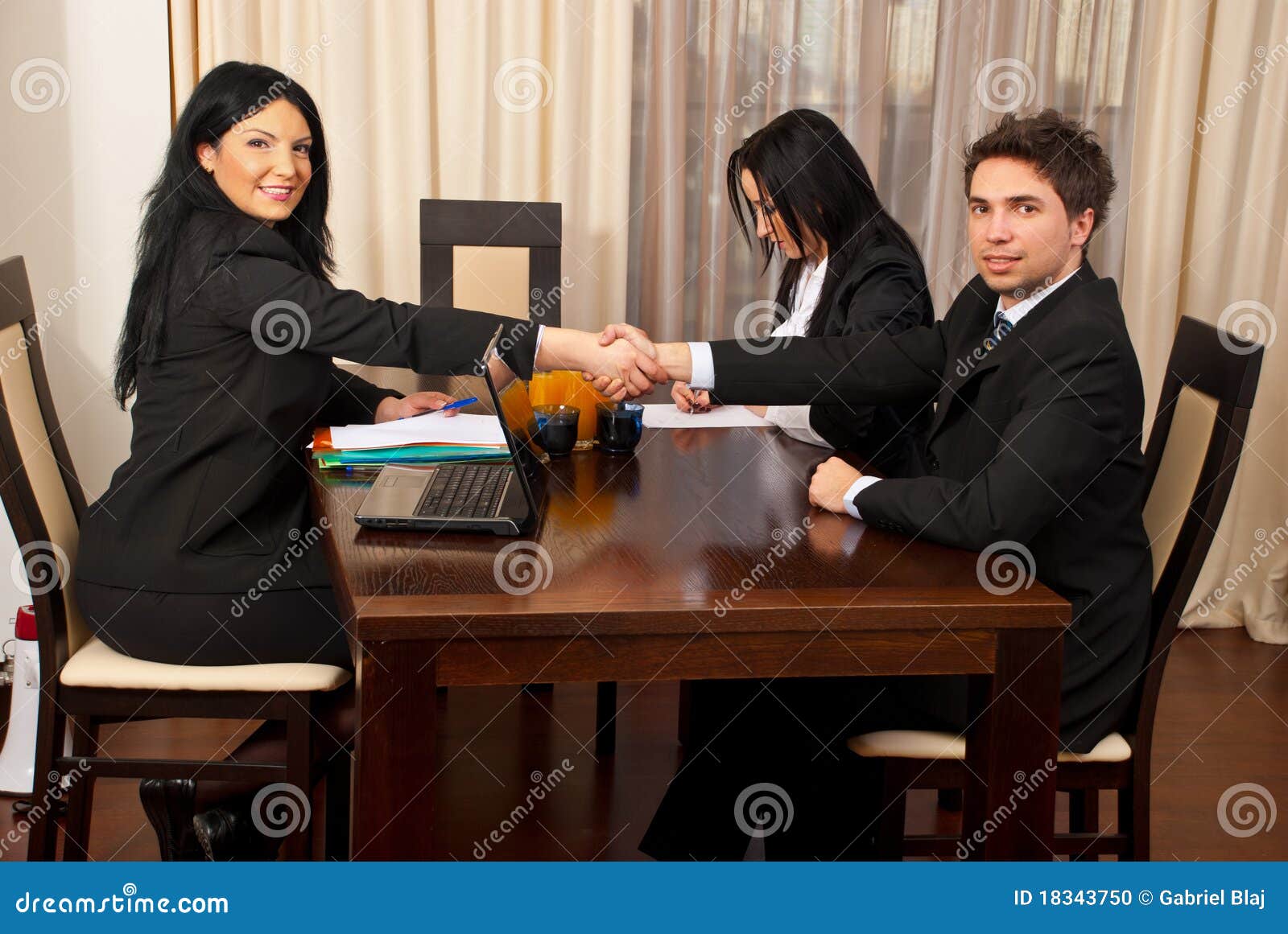Successful job interview stock photo. Image of confident - 18343750