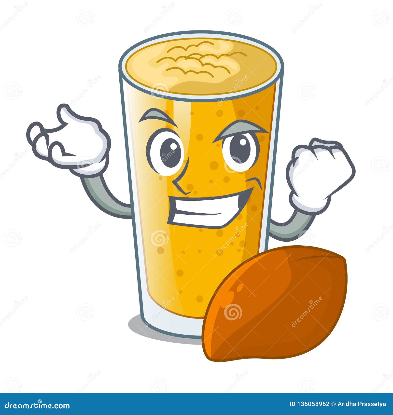 Successful Lassi Mango in a Cartoon Bottle Stock Vector - Illustration ...