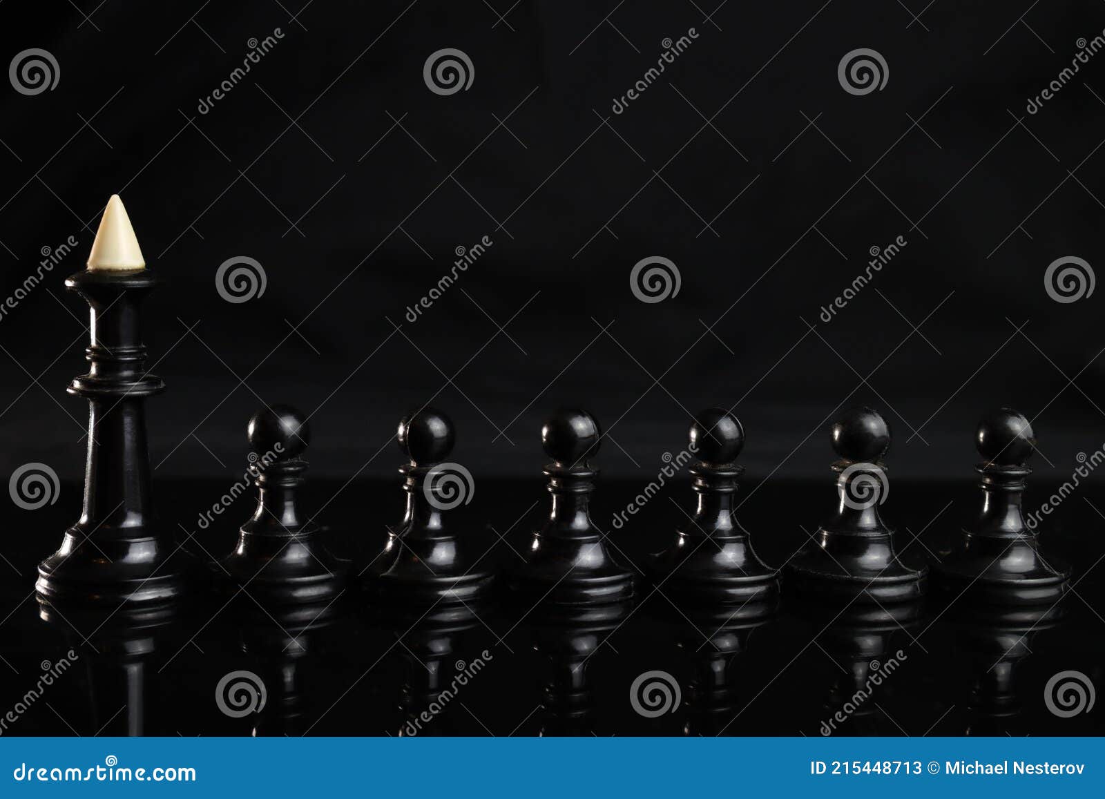 Successful Leader Leads the Team. Concept on Chess Pieces Stock Image ...