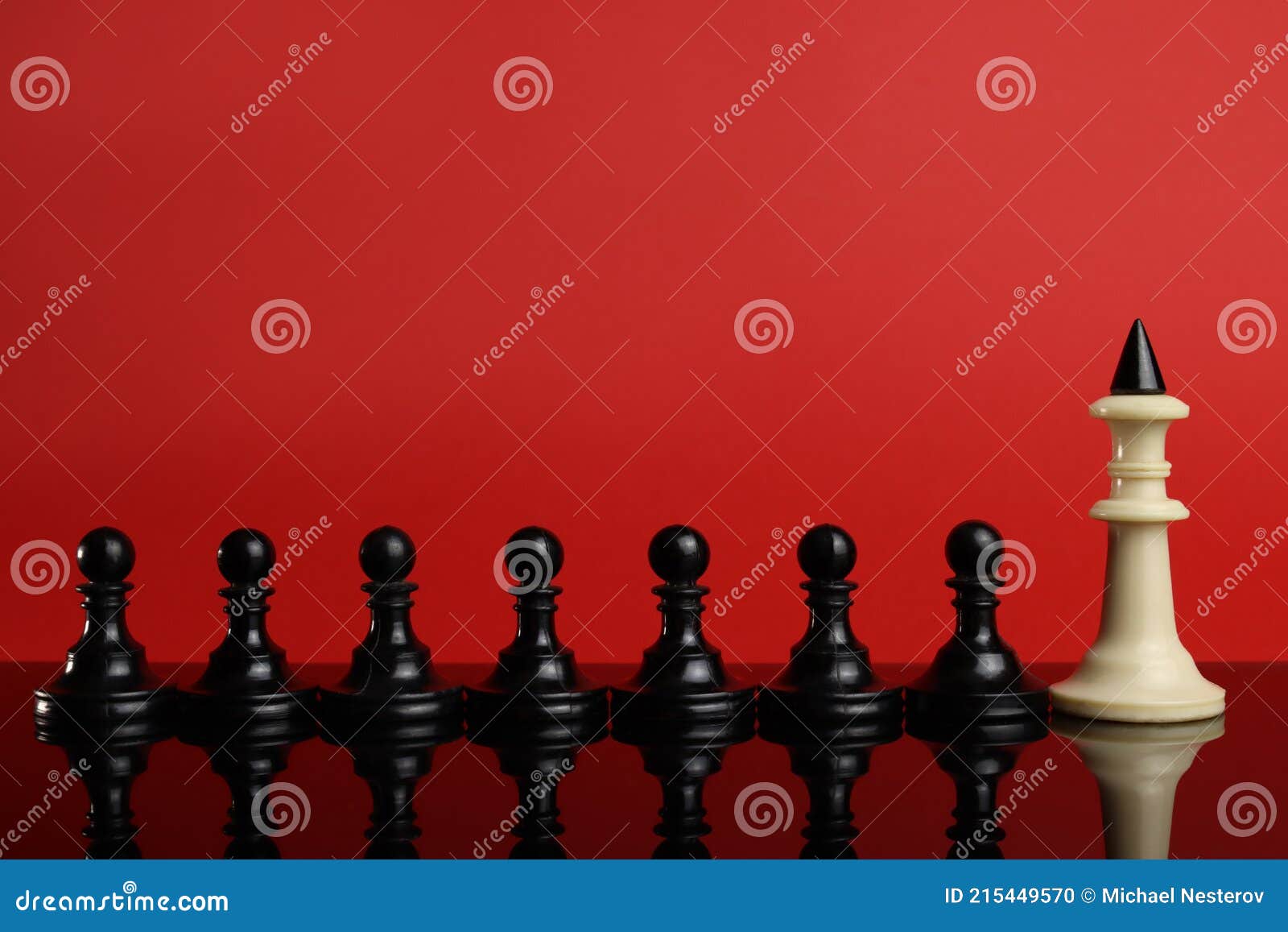 Successful Leader Leads the Team. Concept on Chess Pieces Stock Photo ...