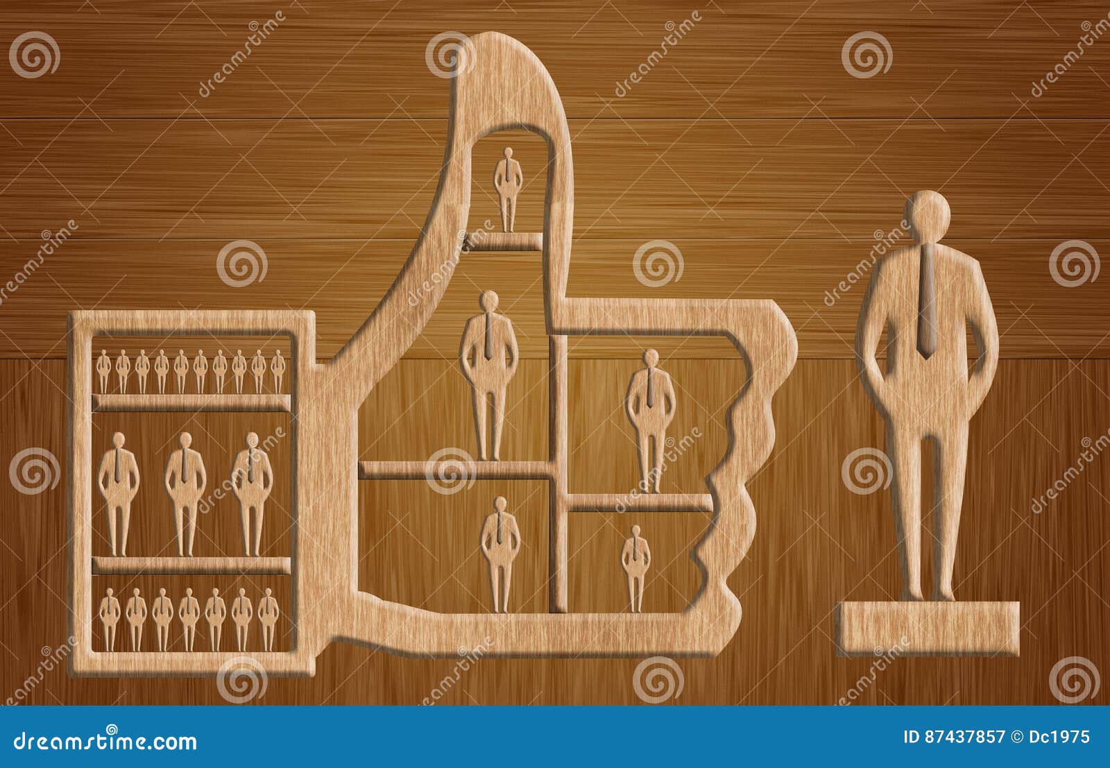Successful Leader In Wood Texture Royalty-Free Stock Photo ...