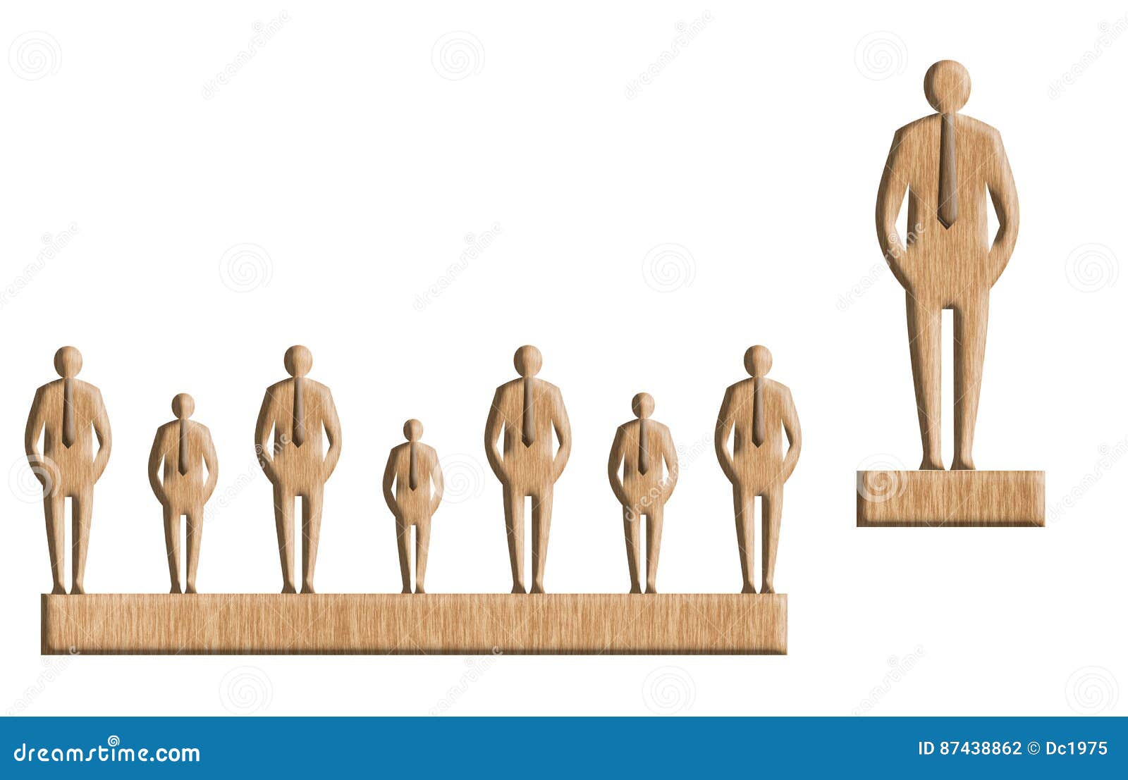 Successful Leader in Wood Texture Stock Illustration - Illustration of ...