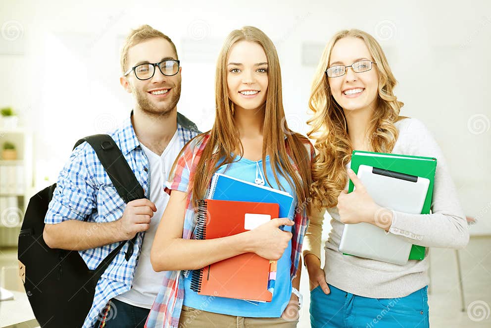 Successful learners stock photo. Image of portrait, toothy - 72336654