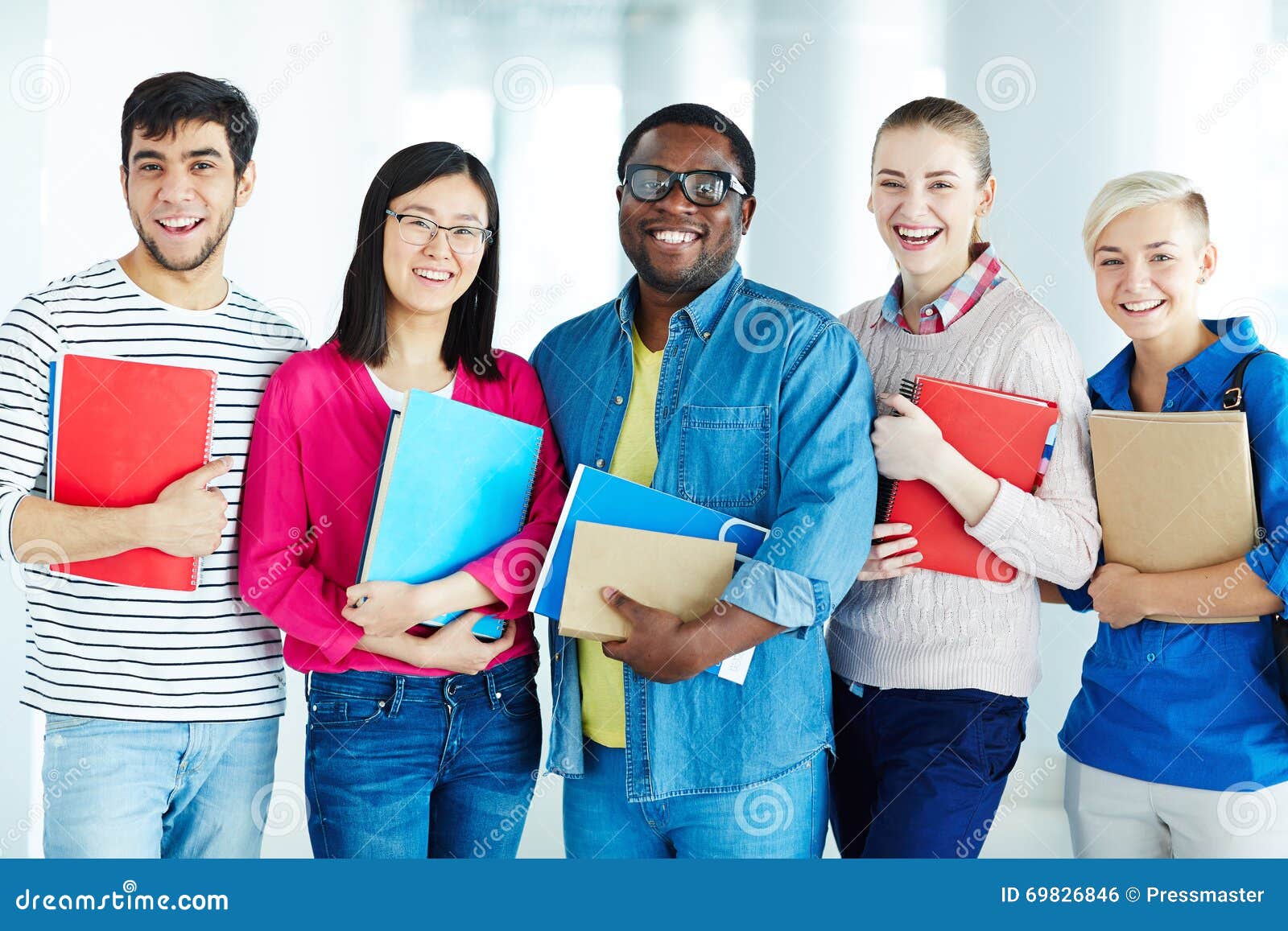 Successful learners stock photo. Image of handsome, multiethnic - 69826846