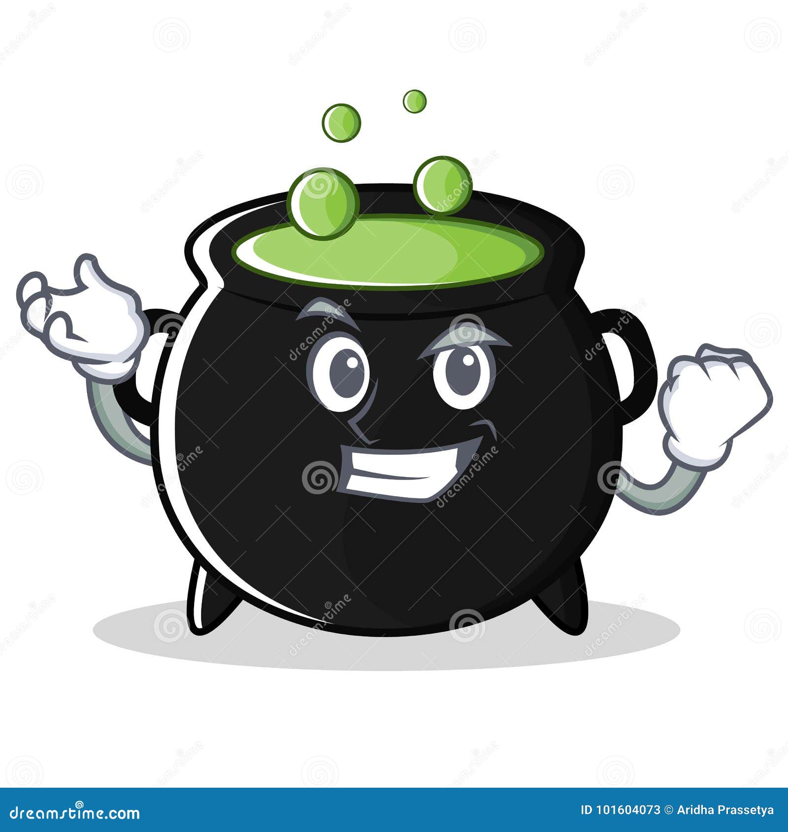 Successful Magic Cauldron Character Cartoon Stock Vector - Illustration ...