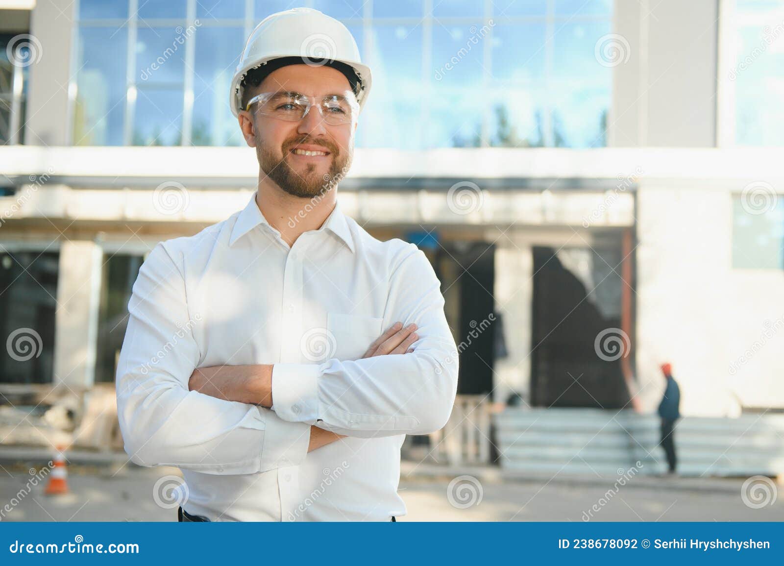 Successful Male Architect at a Building Site Stock Photo - Image of ...