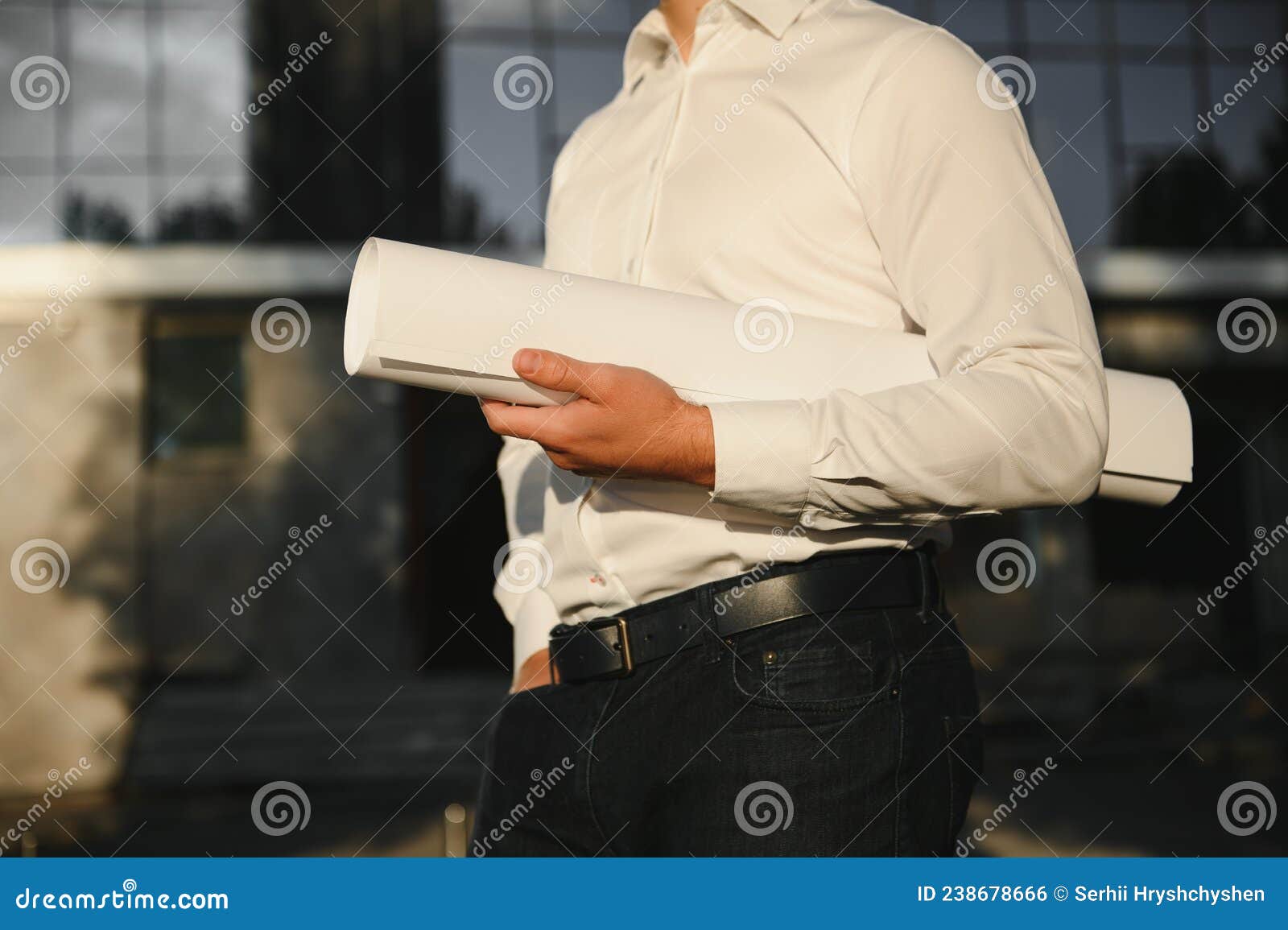 Successful Male Architect at a Building Site Stock Photo - Image of ...