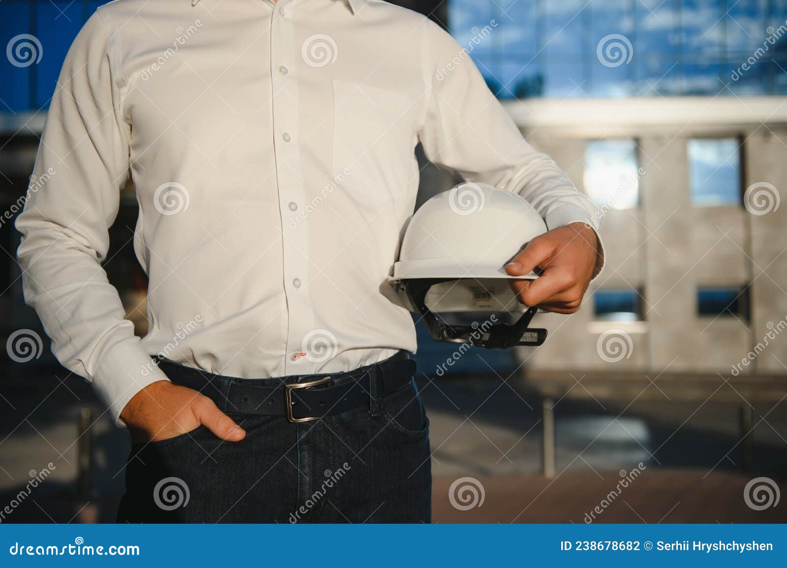 Successful Male Architect at a Building Site Stock Photo - Image of ...