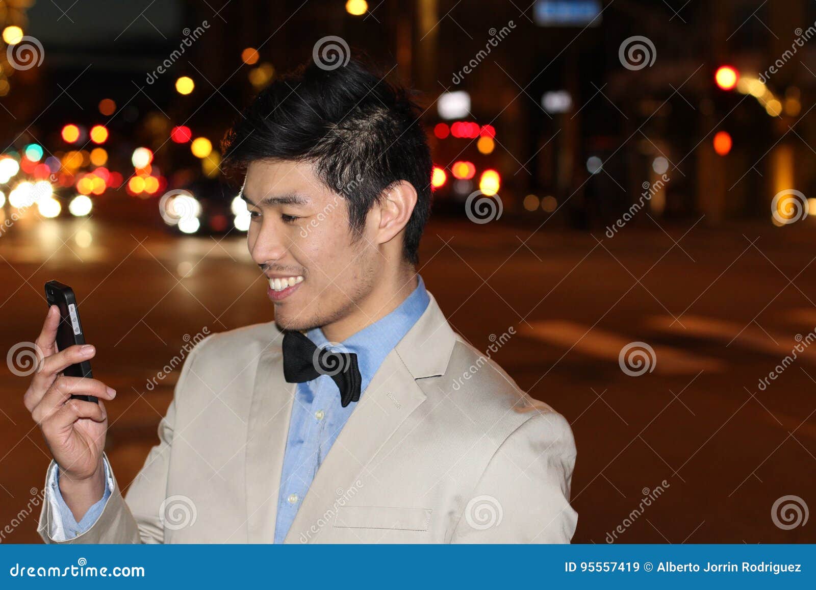 Successful Male Checking Information on His Phone Stock Image - Image ...
