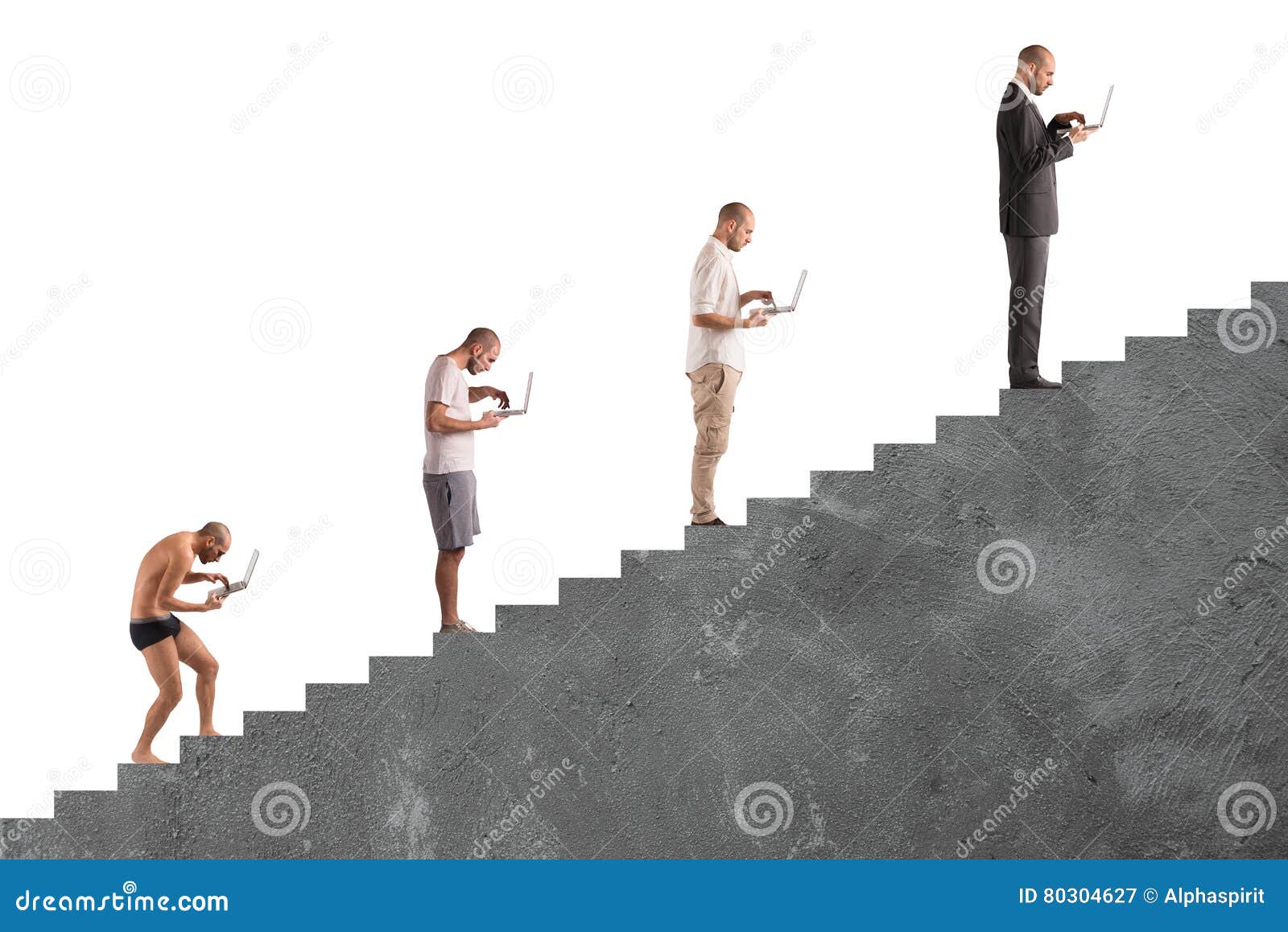 Successful Man Career Evolution Stock Image - Image of change, learn ...