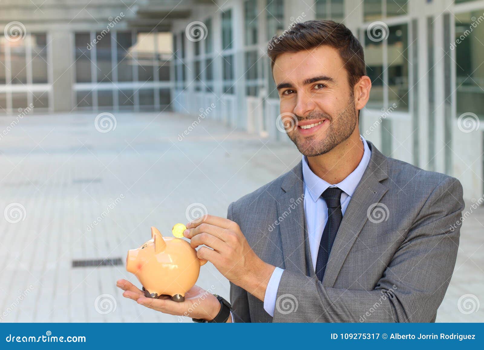 Successful Man Making a Save Stock Image - Image of economy, loan ...