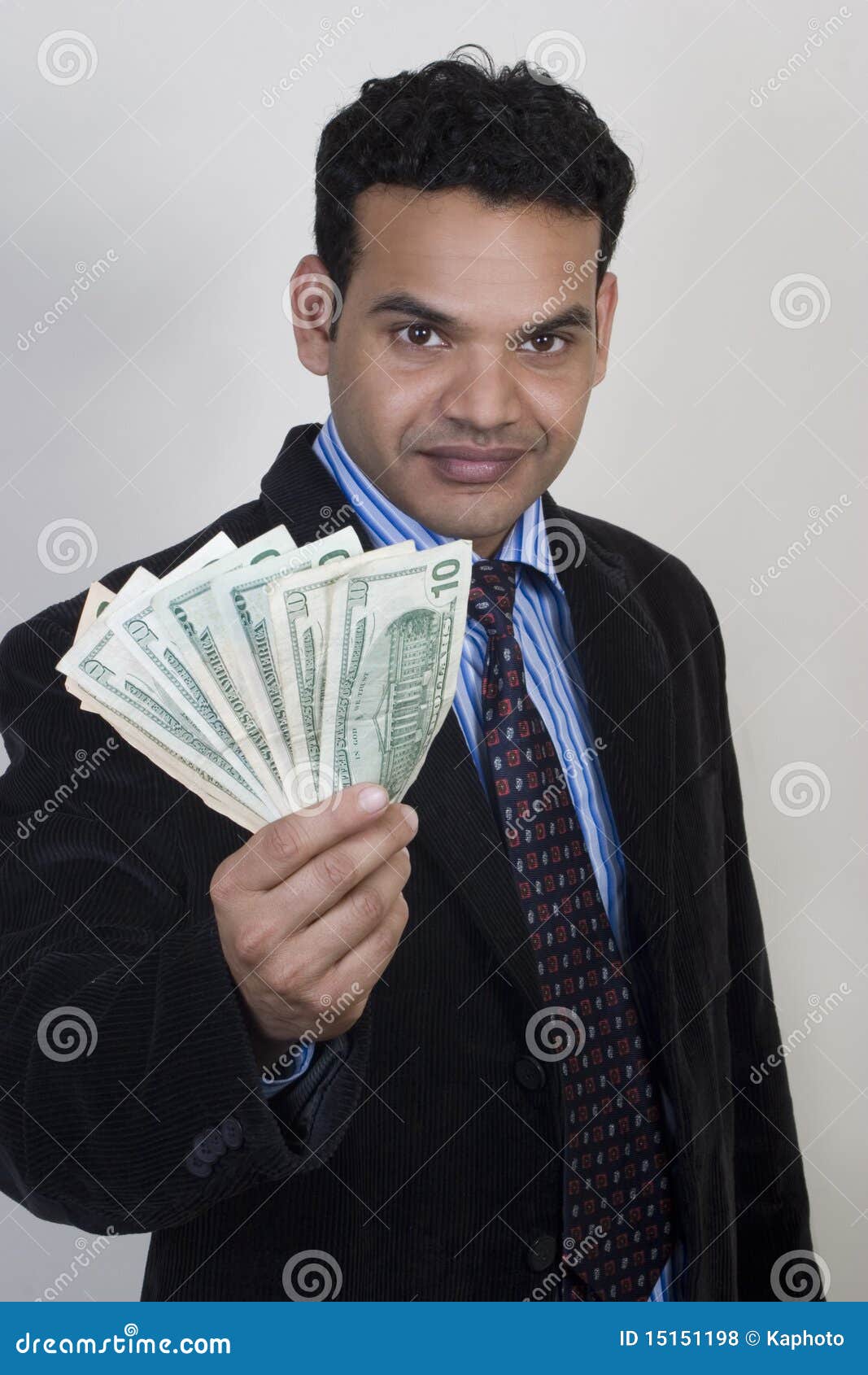 Successful man with money stock photo. Image of salary - 15151198