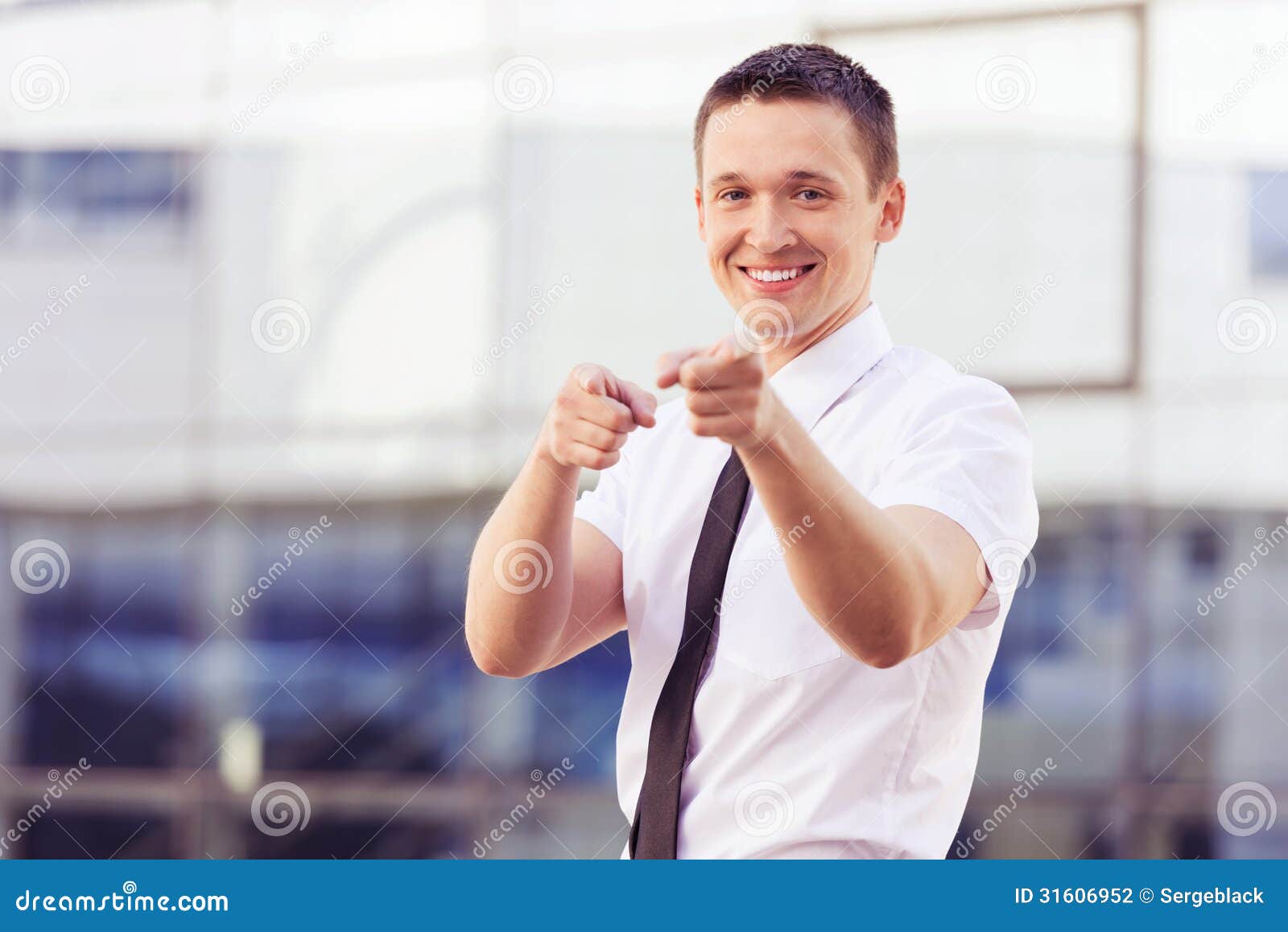 Successful Man Pointing at You Stock Photo - Image of life, looking ...