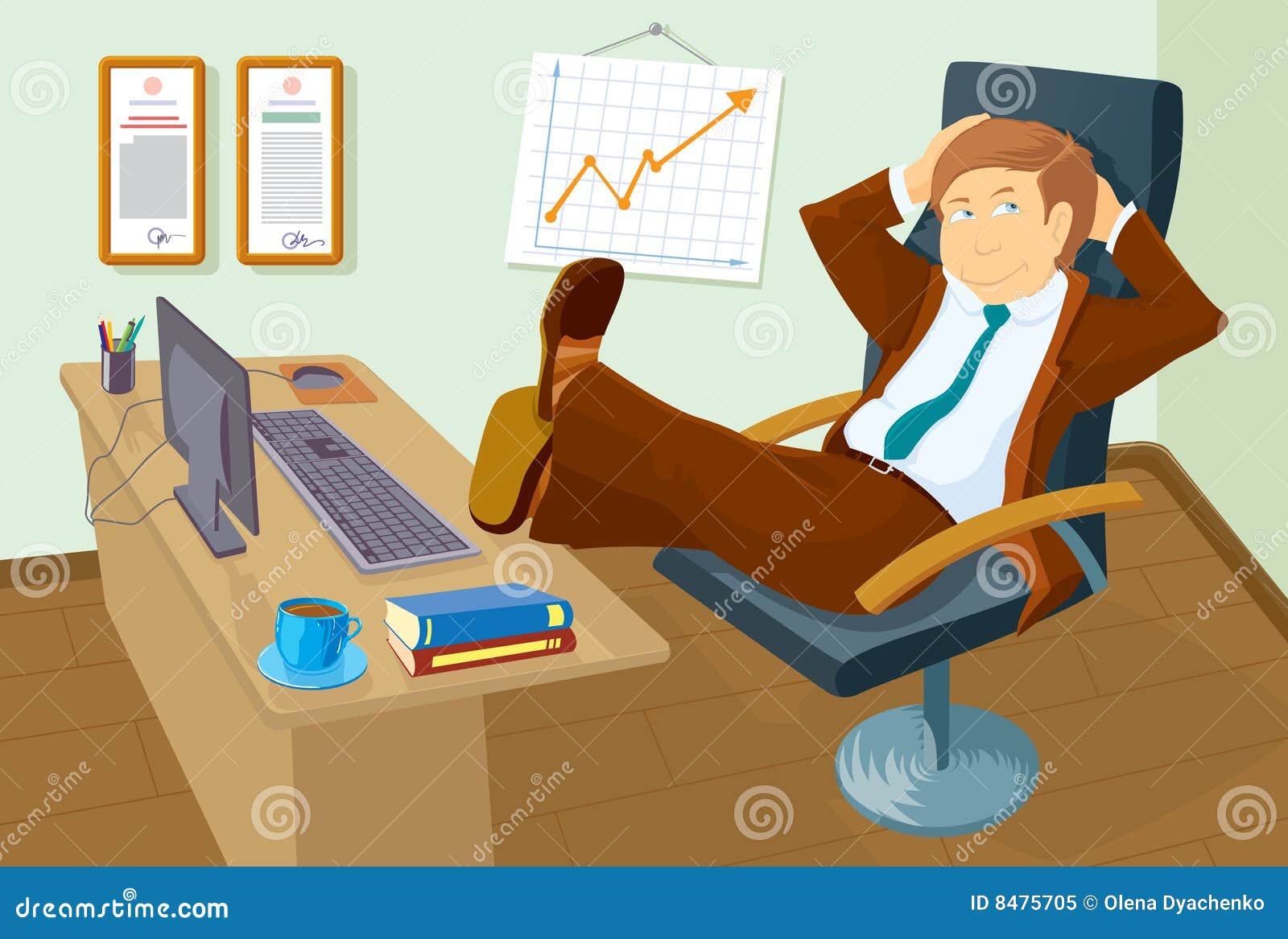 The successful manager stock vector. Illustration of resources - 8475705
