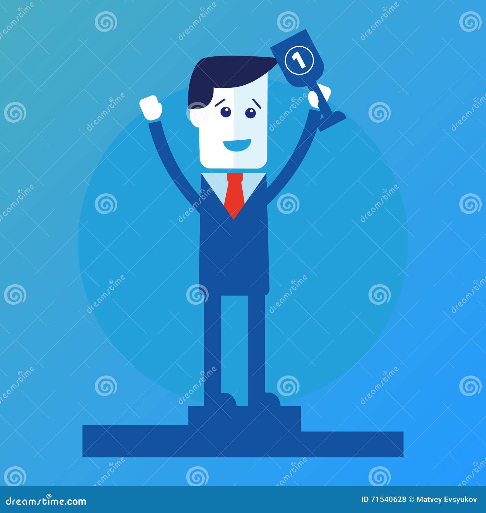 Successful Manager or Businessman Stock Illustration - Illustration of ...
