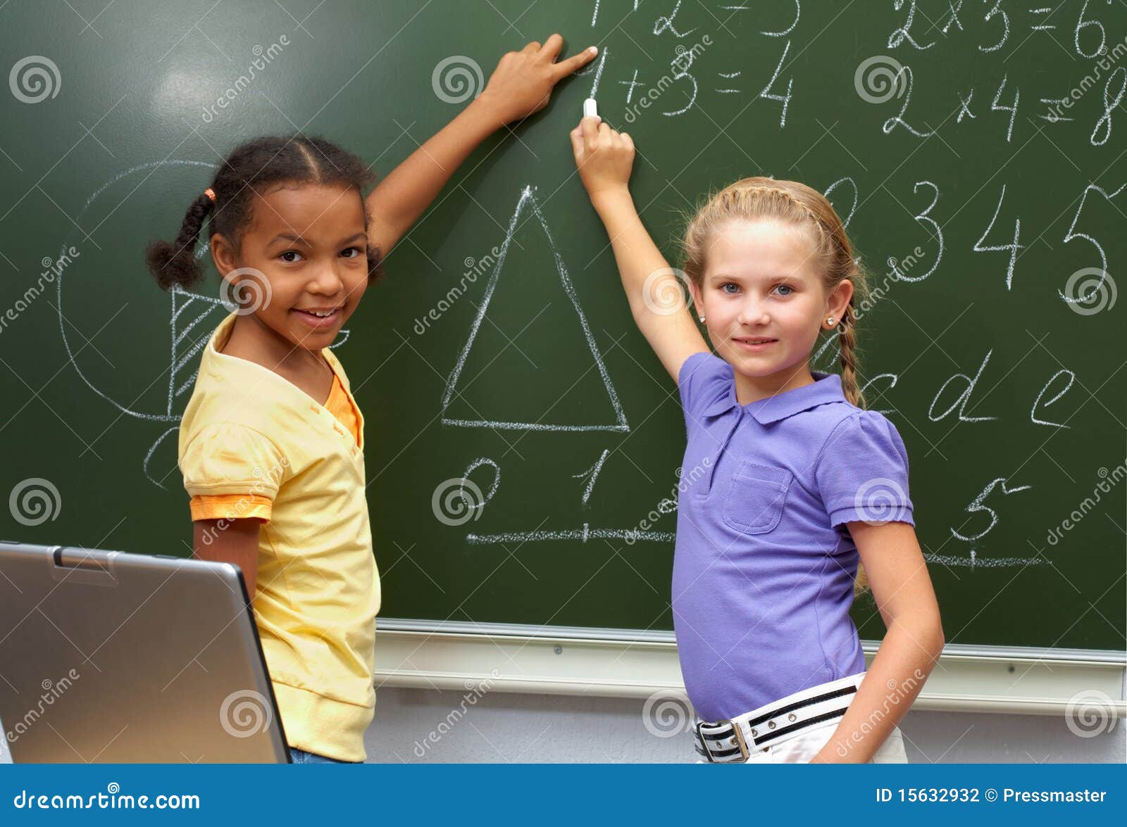 Successful mathematicians stock photo. Image of girl - 15632932