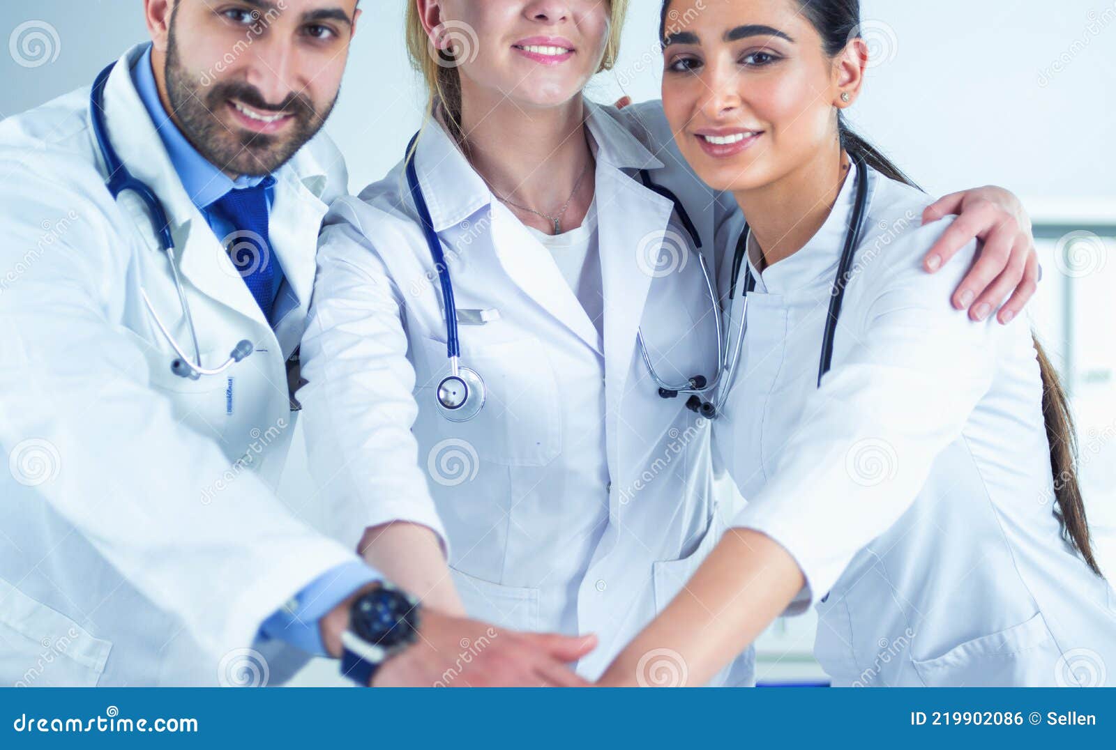 Successful Medical Team. Confident Doctors Team Standing Together and ...