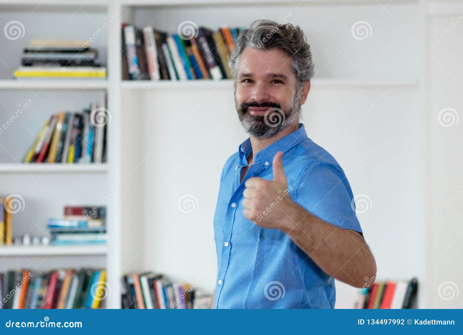 Successful Middle Aged Man with Grey Hair Stock Photo - Image of happy ...