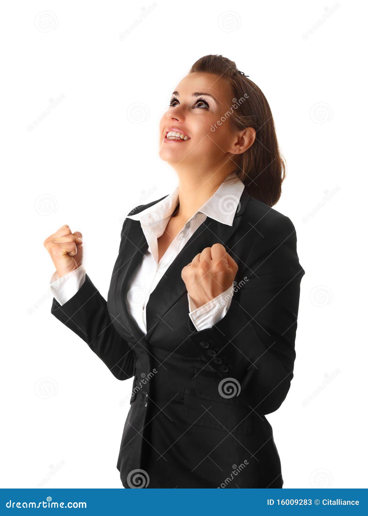 Successful Modern Business Woman Sitting At A Desk. Royalty-Free Stock ...