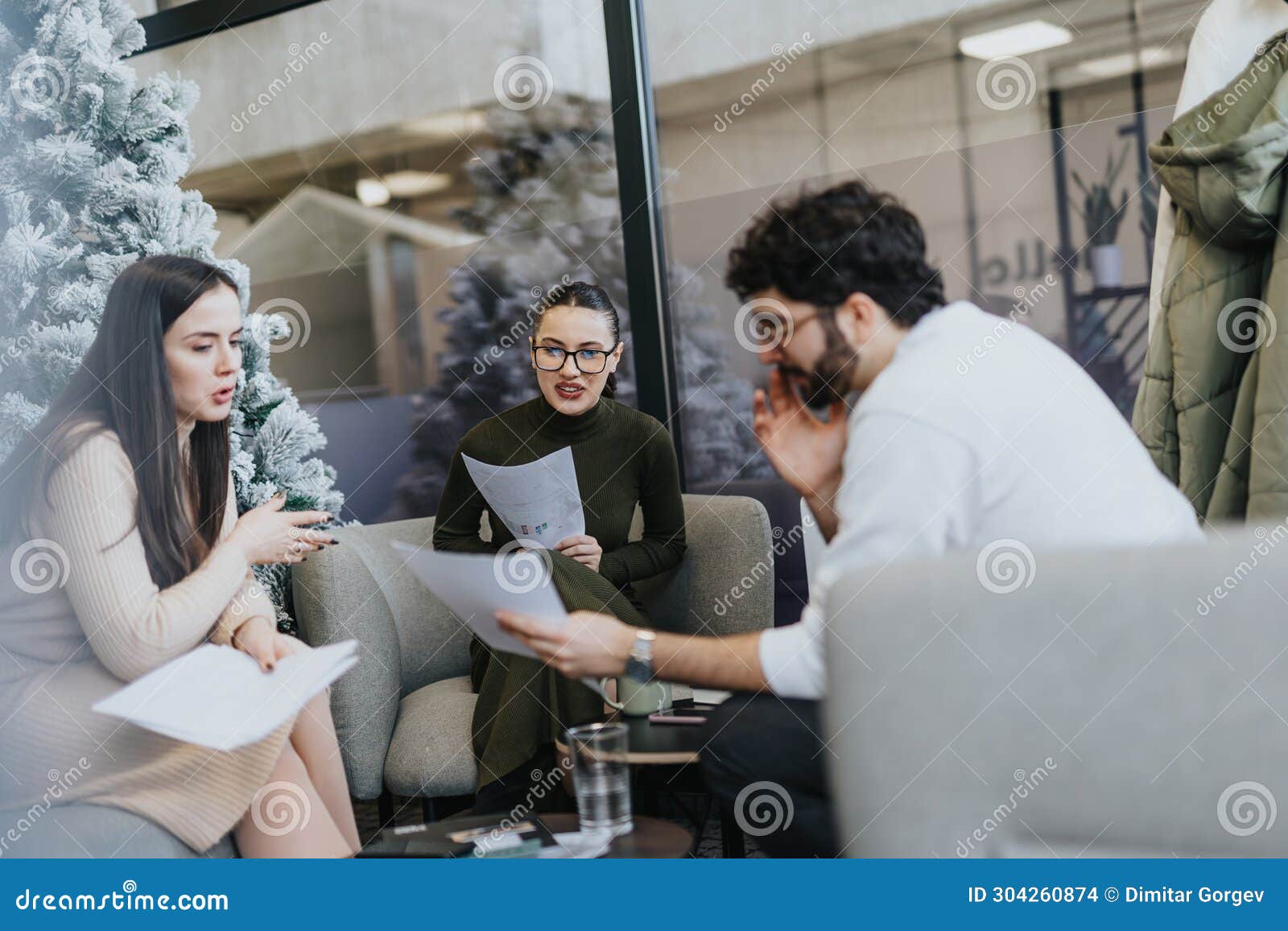 Successful Multi Generational Colleagues Discussing Business Growth ...