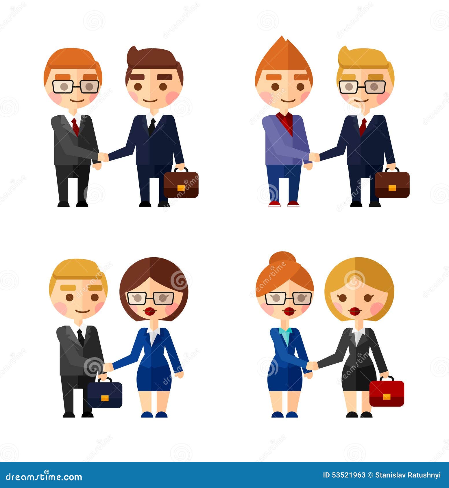 Successful negotiations stock vector. Illustration of design - 53521963