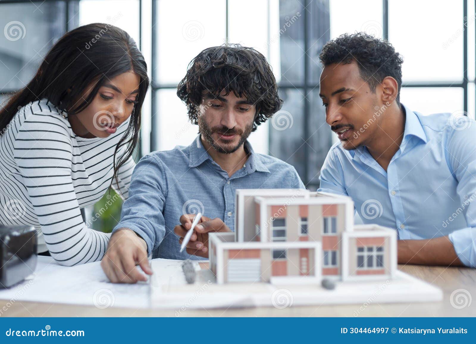 Successful Office Collaboration: Diverse Group of Employees Stock Image ...