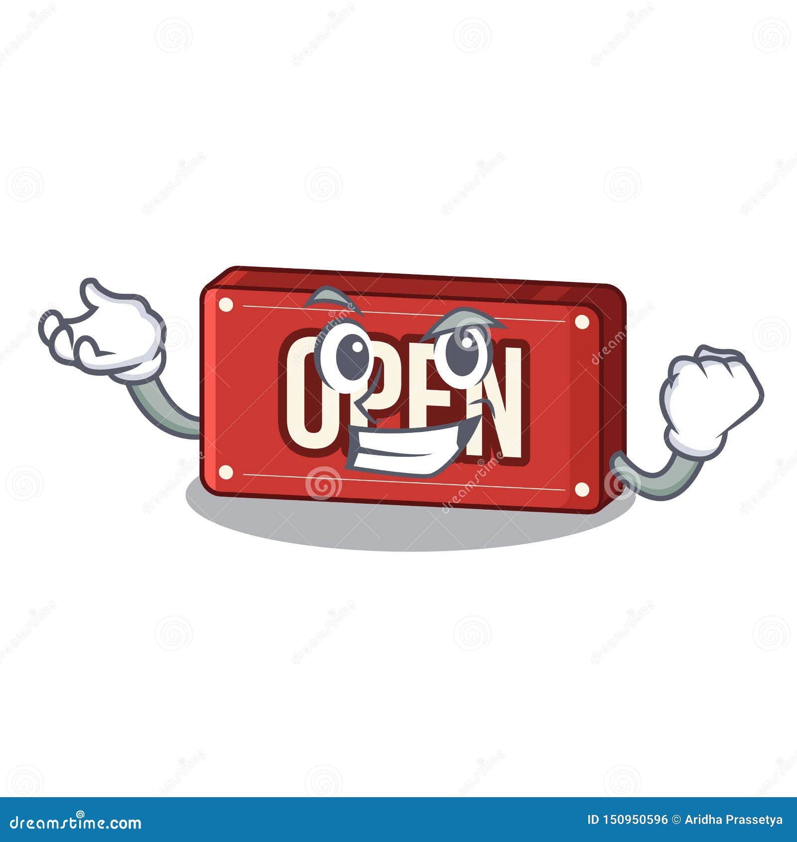 Successful Open Sign Isolated in the Cartoon Stock Vector ...