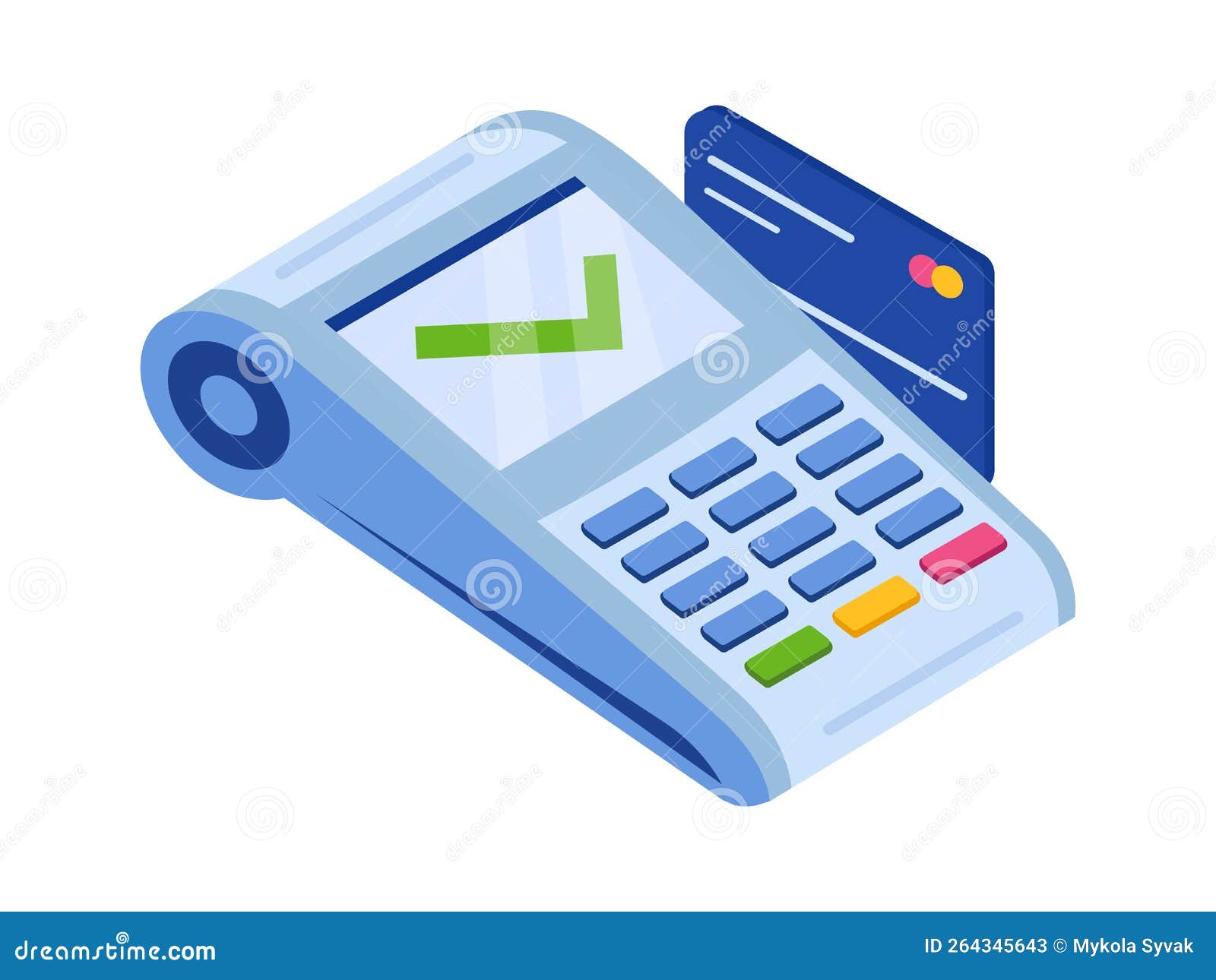 Successful Payment Flat Icon Wireless Automated Teller Machine Stock ...