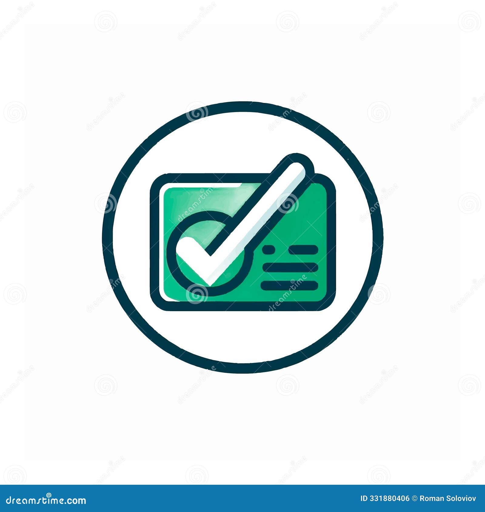 Verification And Authorization Symbols. Set Of Simple Icons In ...