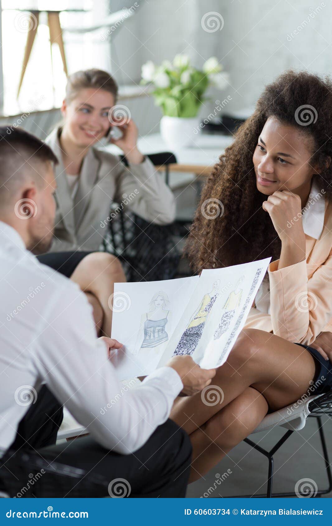 Successful People Working during Lunch Stock Photo - Image of ...