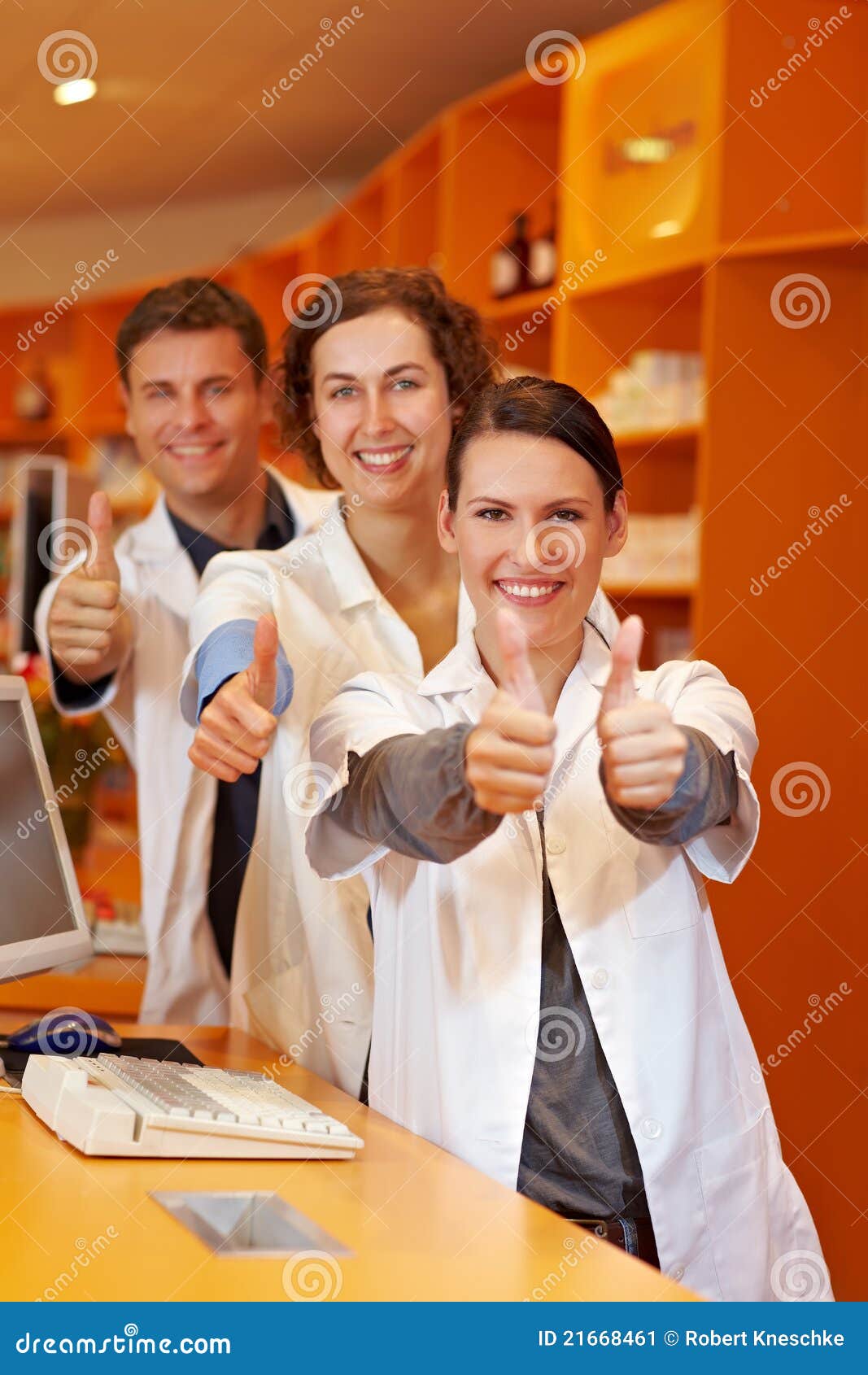 Successful Pharmacists in Pharmacy Stock Image - Image of drugstore ...
