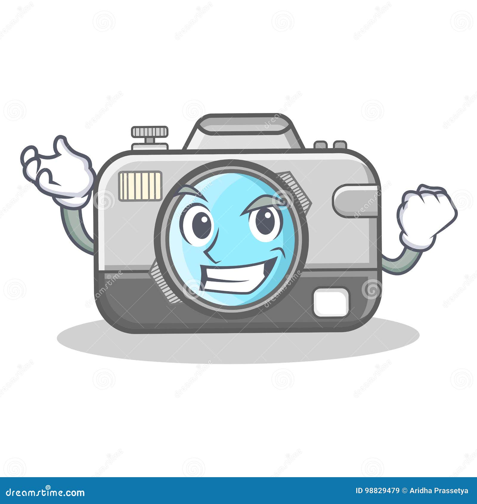 Successful Photo Camera Character Cartoon Stock Vector - Illustration ...