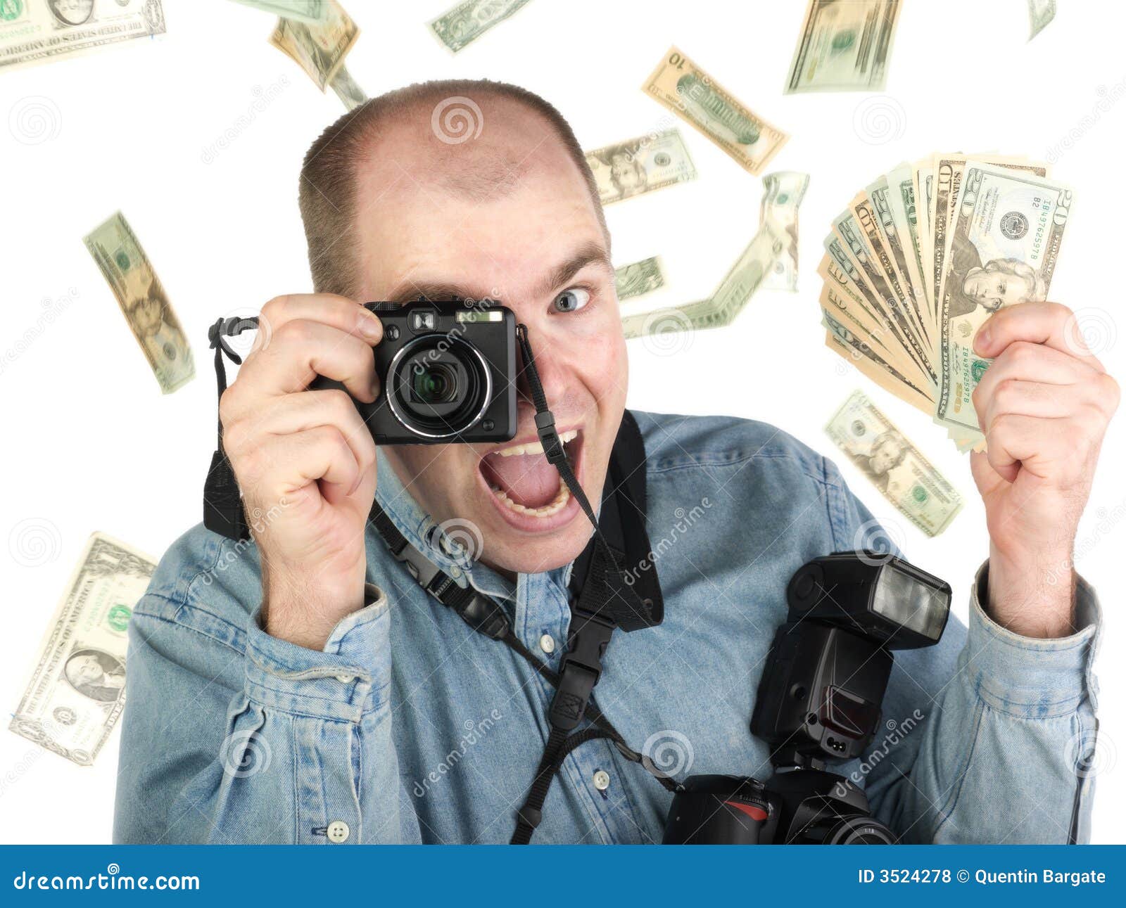 Successful photographer stock photo. Image of rich, wealthy - 3524278