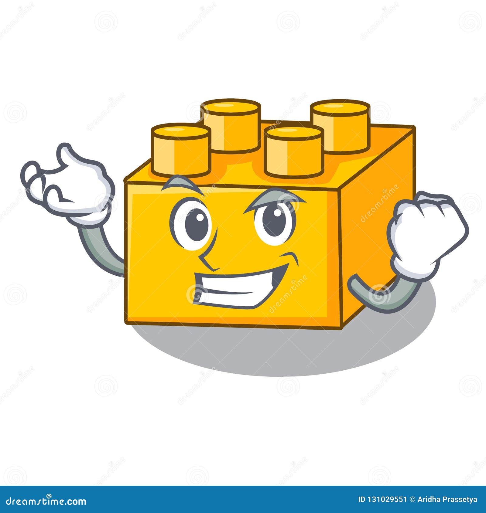 Successful Plastic Shaped Toy on Constructi Character Stock Vector ...