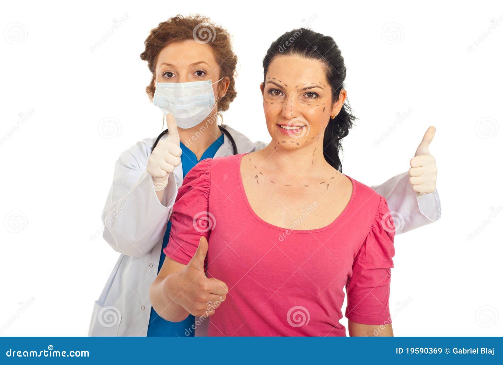 Successful plastic surgery stock image. Image of females - 19590369