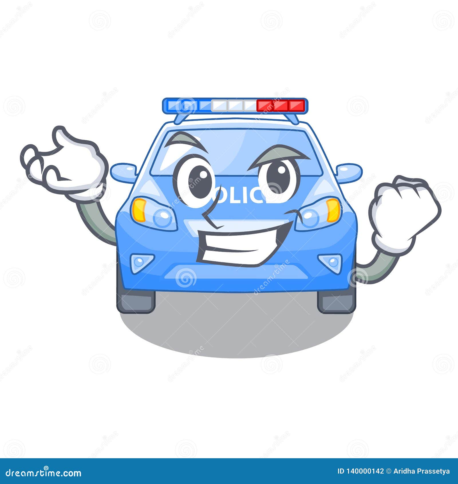 Successful Police Car in the Shape Character Stock Vector ...