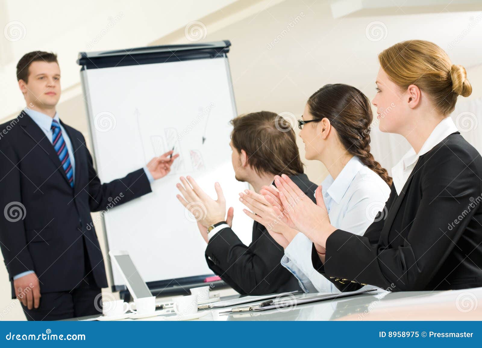 Successful presentation stock image. Image of collaboration - 8958975