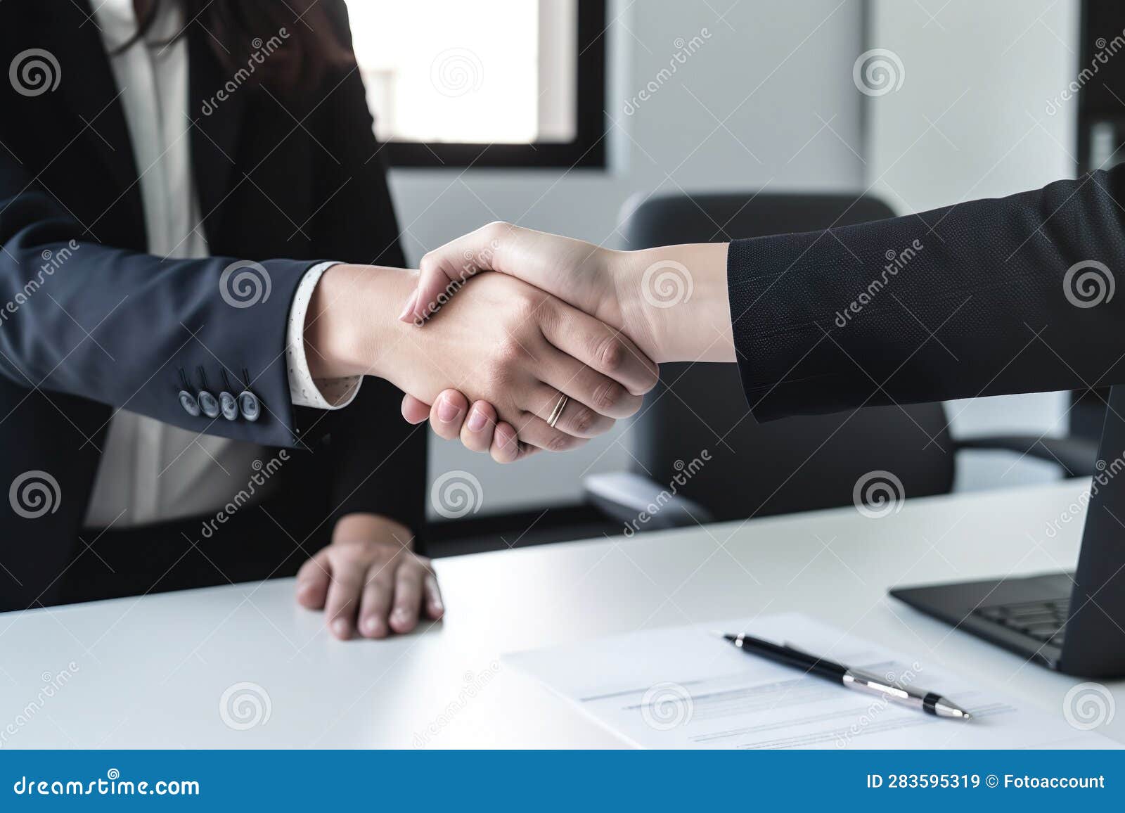 Successful Professionals Shaking Hands after a Job Interview ...