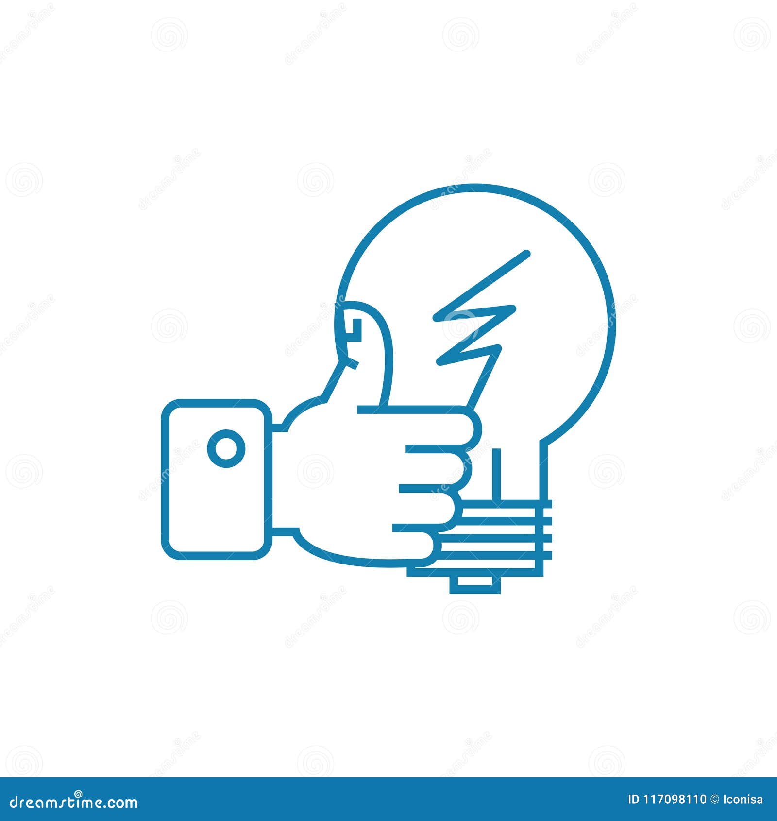 Successful Project Linear Icon Concept Successful Project Line Vector
