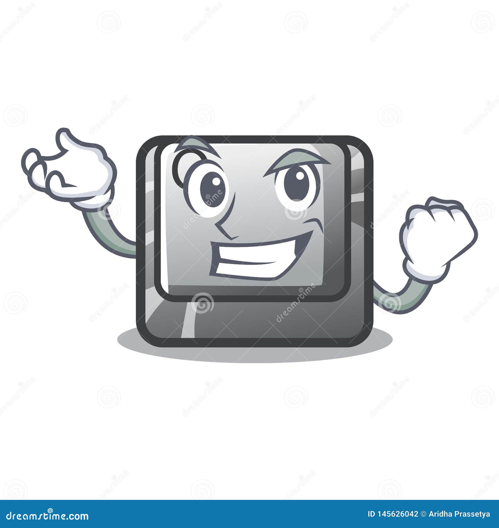 Successful Q Button on the Cartoon Keyboard Stock Vector - Illustration ...