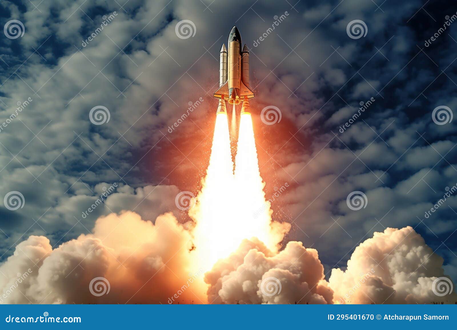 Successful Rocket Launch Rocket Launch To the Space Stock Photo - Image ...