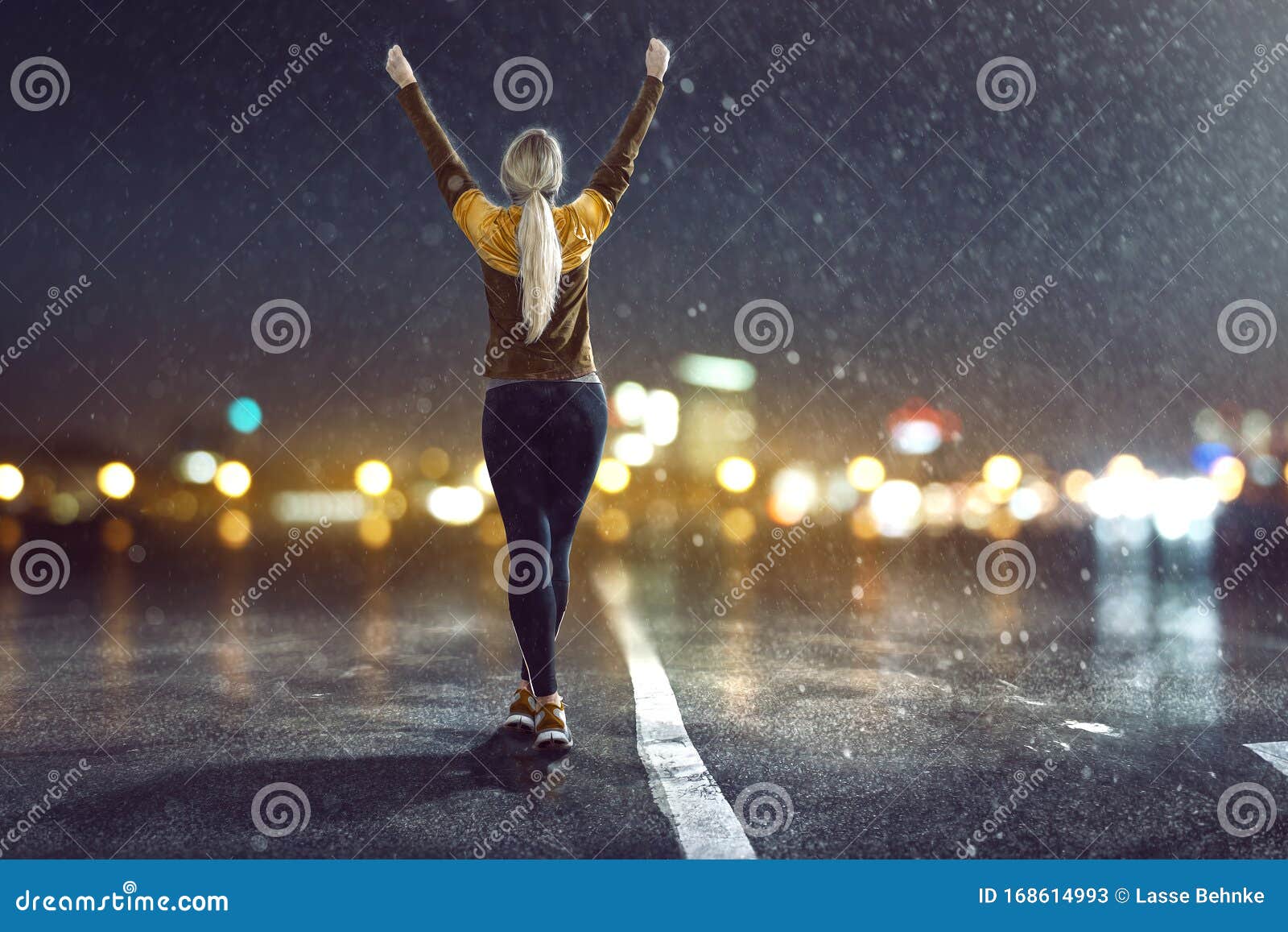Successful Runner stock image. Image of successful, weather - 168614993