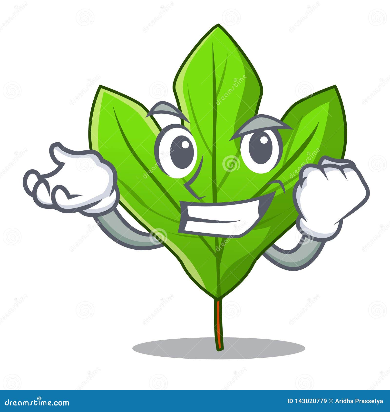 Successful Sassafras Leaf in the Cartoon Stem Stock Vector ...