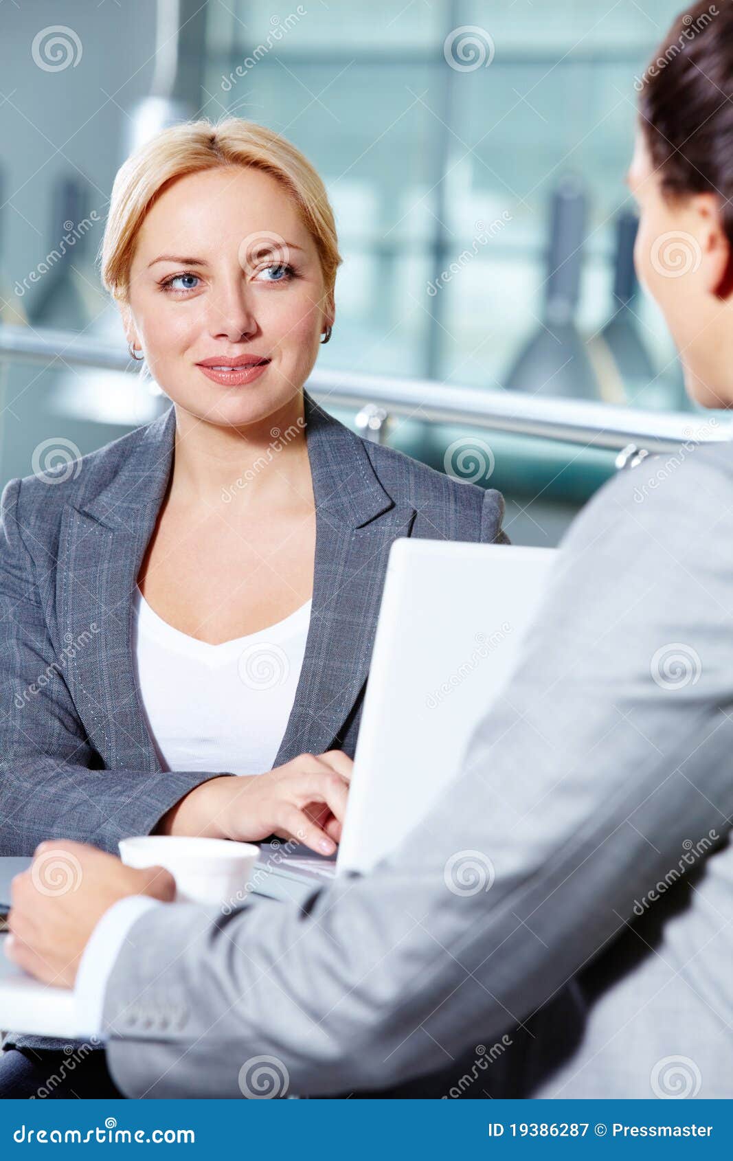 Successful secretary stock image. Image of employer, happy - 19386287