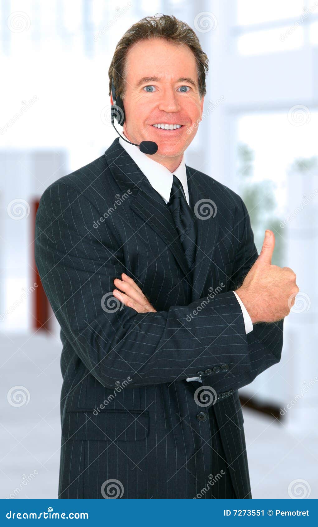 Successful Senior Customer Representative Smiling Stock Image - Image ...
