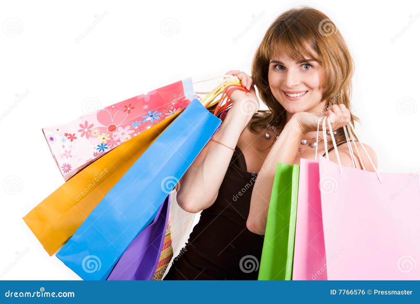 Successful shopping stock photo. Image of happy, lady - 7766576